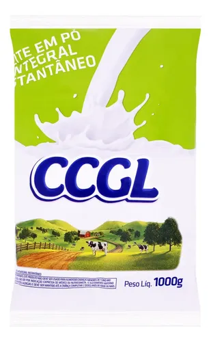 Kit 10 Leite Pó Instantâneo Integral Ccgl Pacote 1kg | Frete grátis
