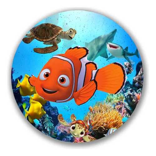 Painel Redondo Tecido Sublimado Com Elástico Nemo à venda em Araraquara ... Painel Redondo Tecido Sublimado Com Elástico Nemo à venda em Araraquara ...
