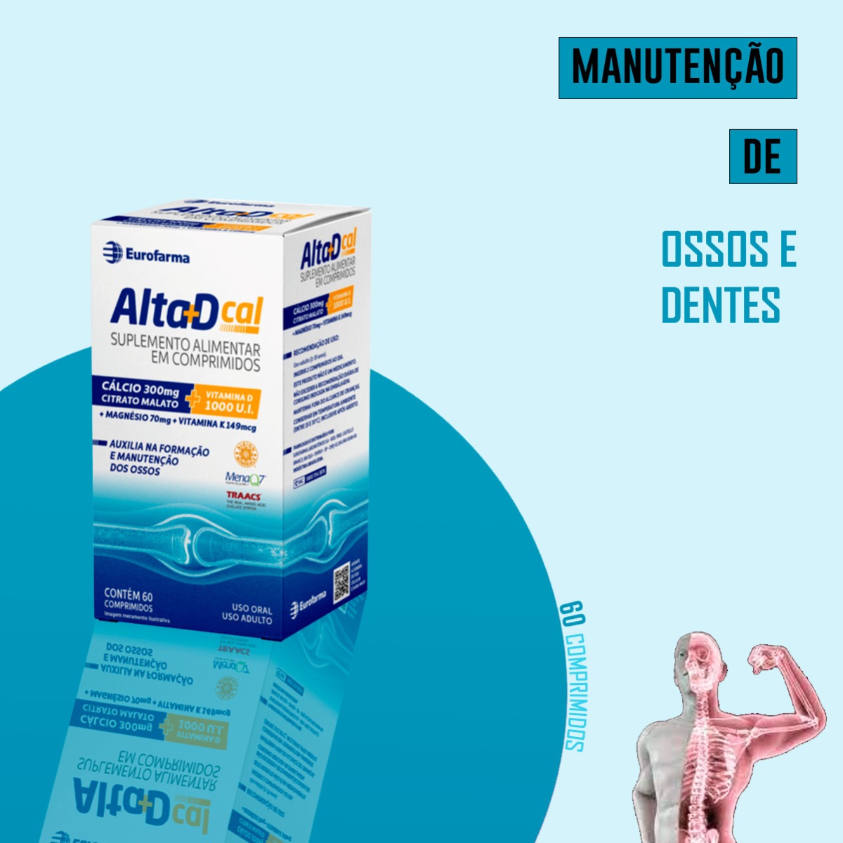 Suplemento Alimentar Cálcio Alta D Cal 60 Comprimidos | Frete grátis Suplemento Alimentar Cálcio Alta D Cal 60 Comprimidos | Frete grátis