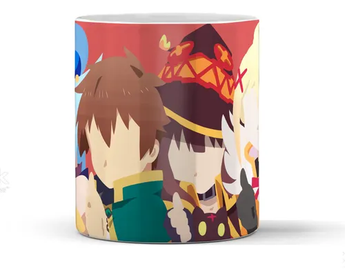 Caneca Kono Subarashii Konosuba Megumin Mangá Kazuma Eris Parcelamento Sem Juros