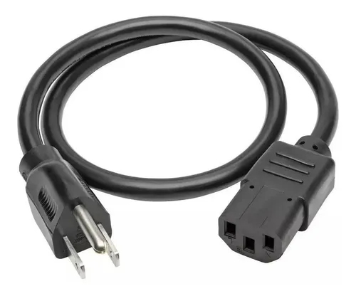 Cable Trifasico De Corriente Alimentacion Pc Cpu Monitor 1.4 Cable Trifasico De Corriente Alimentacion Pc Cpu Monitor 1.4