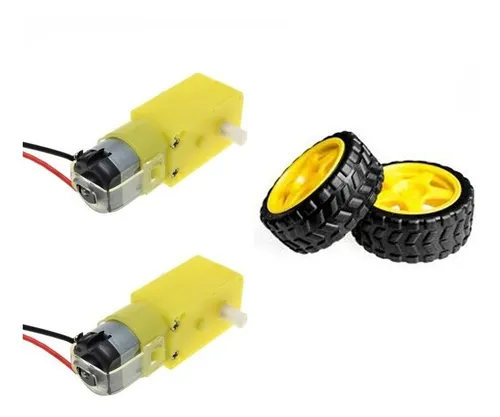 Motor Dc Arduino Rueda Caja Reductora Rueda Goma Kit X 4 Motor Dc Arduino Rueda Caja Reductora Rueda Goma Kit X 4