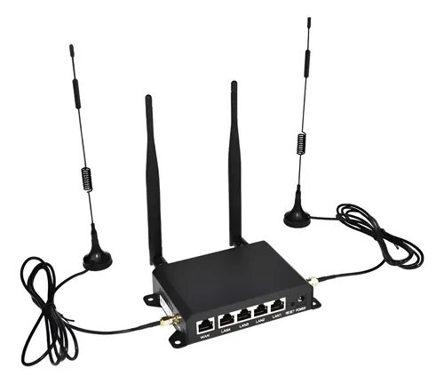 Router Modem 4g Lte Liberado 4 Antenas 4 Lan Todas Compañias Negro ...