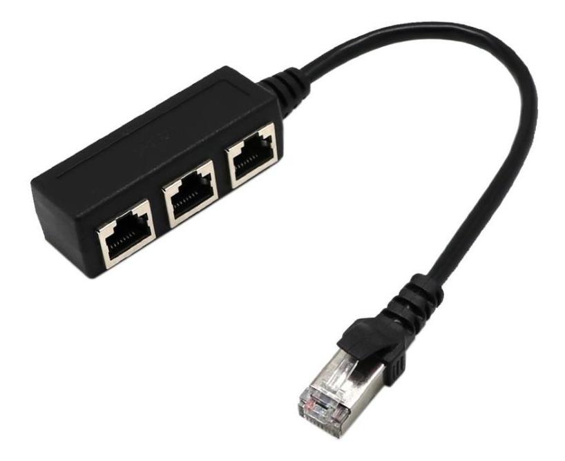 Rj45 Macho A 3x Rj45 Hembra Puerto Ethernet Splitter + Cat6 | Meses sin ...