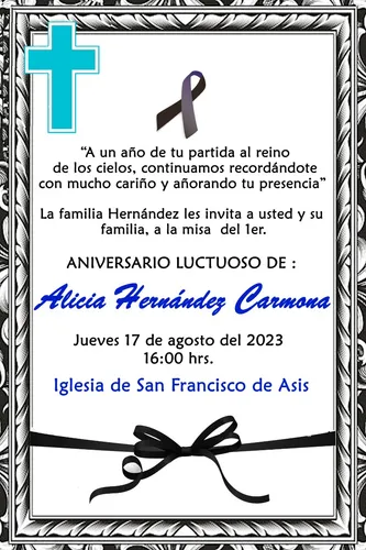 Esquela Aniversario Luctuoso Digital Lista Para Impresión en venta en ... Esquela Aniversario Luctuoso Digital Lista Para Impresión en venta en ...