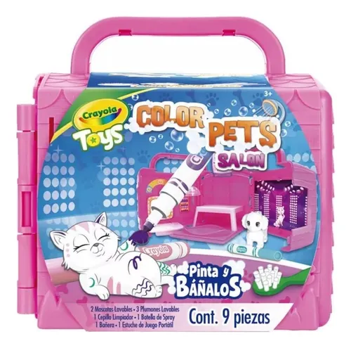 Color Pets Salón Crayola Toys Pinta Y Bañalos Cont 9 Piezas | Envío gratis
