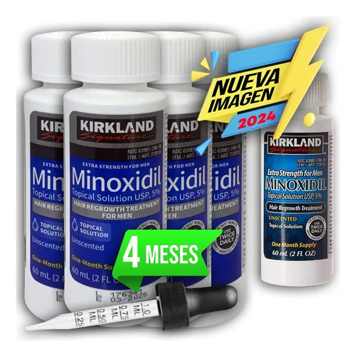 Minoxidil Kirkland 5 Solución Tópica 4 Meses De Tratamiento