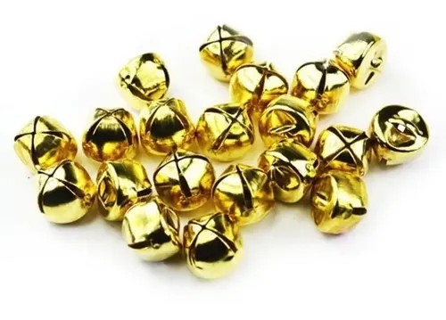 Guizo De Metal Dourado 12mm Com 100 Peças | MercadoLivre