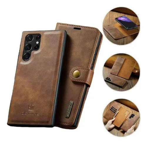 Funda De Piel Magnética Con Tapa Para Samsung Con Clip Para Color