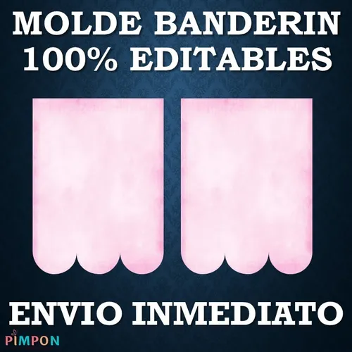 Molde Patron Banderin Con Ondas Imprimible 100 % Editable en venta en ... Molde Patron Banderin Con Ondas Imprimible 100 % Editable en venta en ...