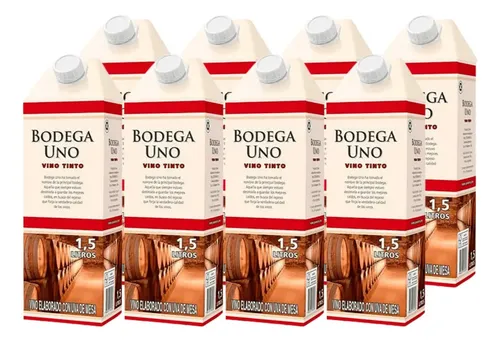 Vino Tinto Bodega Uno 1.5 L Pack 8 Und | Cuotas sin interés