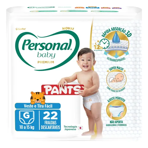 Fraldas Personal Baby Premium Pants G | MercadoLivre Fraldas Personal Baby Premium Pants G | MercadoLivre