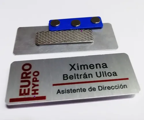 Gafete Personalizado En Aluminio Con Broche Imán | Meses sin interés