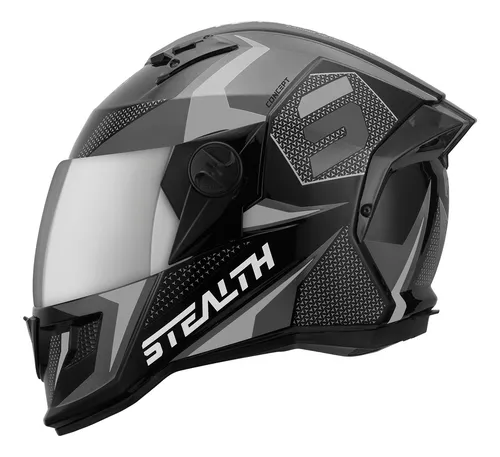 Capacete Fechado Integral Stealth Concept Viseira Espelhada ... Capacete Fechado Integral Stealth Concept Viseira Espelhada ...