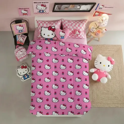 Acolchado Flannel 1 1/2 Pl Hello Kitty - Piñata Rosa | Envío gratis