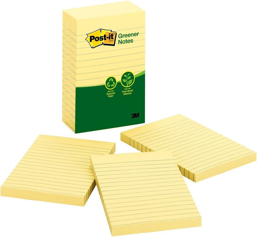 Greener Notes 4 X 6 Pulgadas 5 Blocs Las Notas Adhes Cuotas Sin