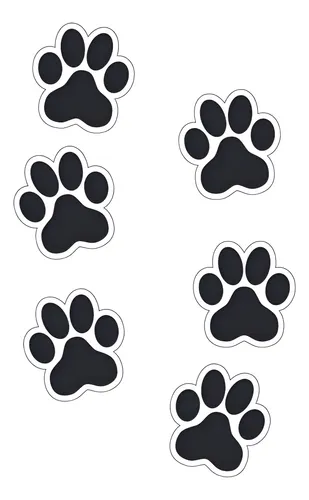 Etiqueta Adesiva 50 Unidades Patinha De Cachorro Pet Shop Preto ...