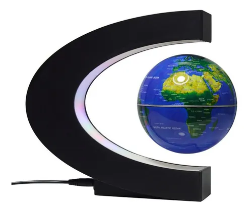 Mapa Do Mundo Do Globo Flutuante Da Levitação Magnética De 3