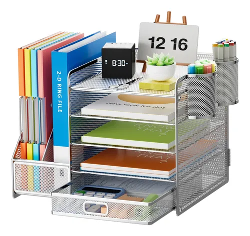 Desk Organizer Marbrasse 5 Tier Paper Letter W File Holder Mercadolibre