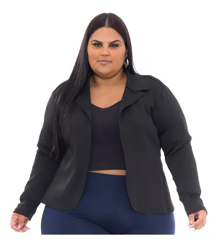 Blazer Feminino Plus Size Casaco Neoprene Terninho Social Mercadolivre