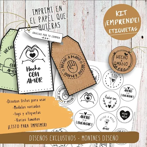 Etiquetas Imprimible Hecho A Mano Con Amor - Tags en venta en Formosa ... Etiquetas Imprimible Hecho A Mano Con Amor - Tags en venta en Formosa ...