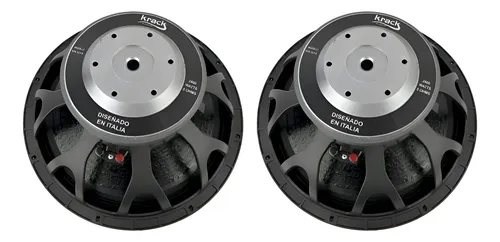 Bocina Krack 18 - 2400w - Bobina 4.0-profesional (2 Piezas) Negro | Envío gratis