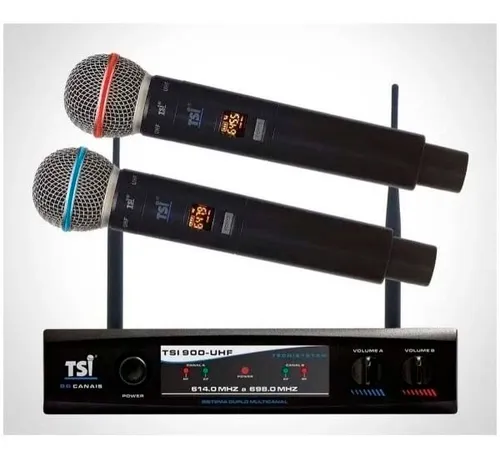 Sistema Microfone Sem Fio Digital Duplo Tsi-900 Uhf - Oferta Sistema Microfone Sem Fio Digital Duplo Tsi-900 Uhf - Oferta