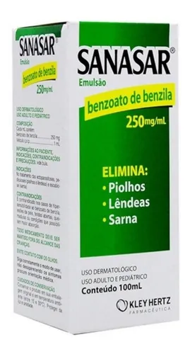 Kley Hertz Sanasar Emulsão 100ml Benzoato De Benzila (piolhos, Lêndeas ... Kley Hertz Sanasar Emulsão 100ml Benzoato De Benzila (piolhos, Lêndeas ...