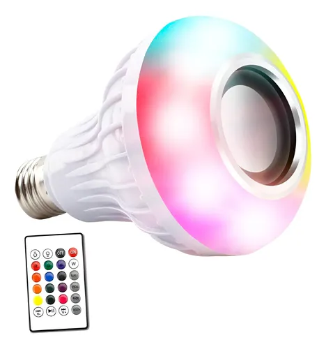 Foco Led Bocina Altavoz Con Luces Rgb Bluetooth Con Control | Meses sin ...