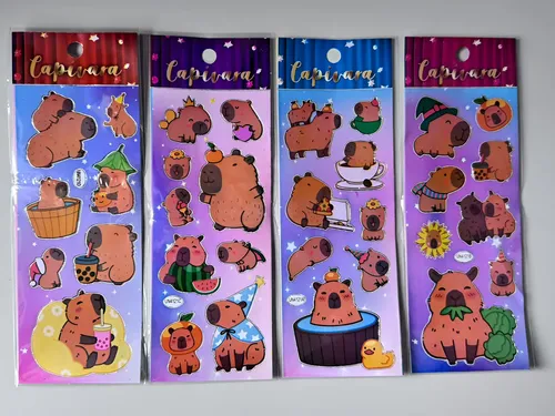 20 Cartelas Capivara - Adesivos Stickers Infantil | MercadoLivre