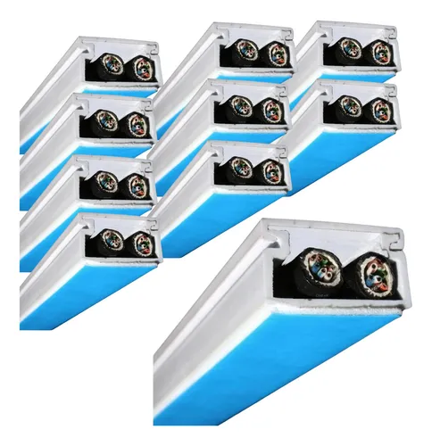 Canaleta Pvc Adherible 10 Piezas De 1 Metro 1 Cm X 2 Cm 1020 Color Blanco Canaleta Pvc Adherible 10 Piezas De 1 Metro 1 Cm X 2 Cm 1020 Color Blanco