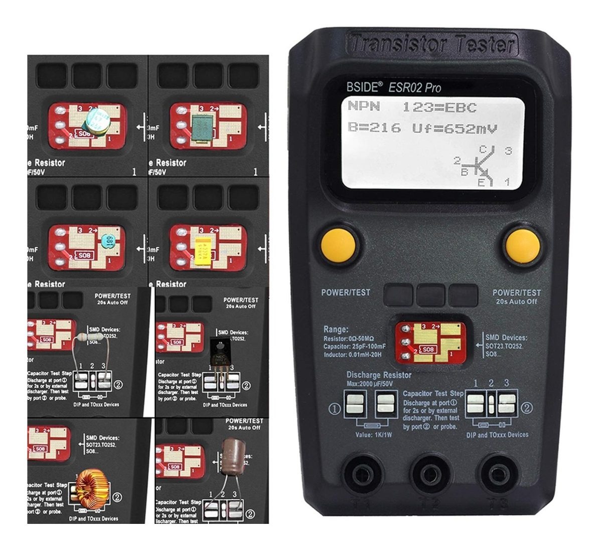 Bside Esr02 Pro Digital Transistor Tester Smd Components Met | Mercado ... Bside Esr02 Pro Digital Transistor Tester Smd Components Met | Mercado ...