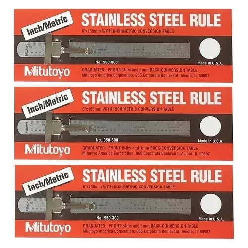 Regla Acero Inoxidable 6 Pulgadas X 150mm Mitutoyo 950 300 Meses