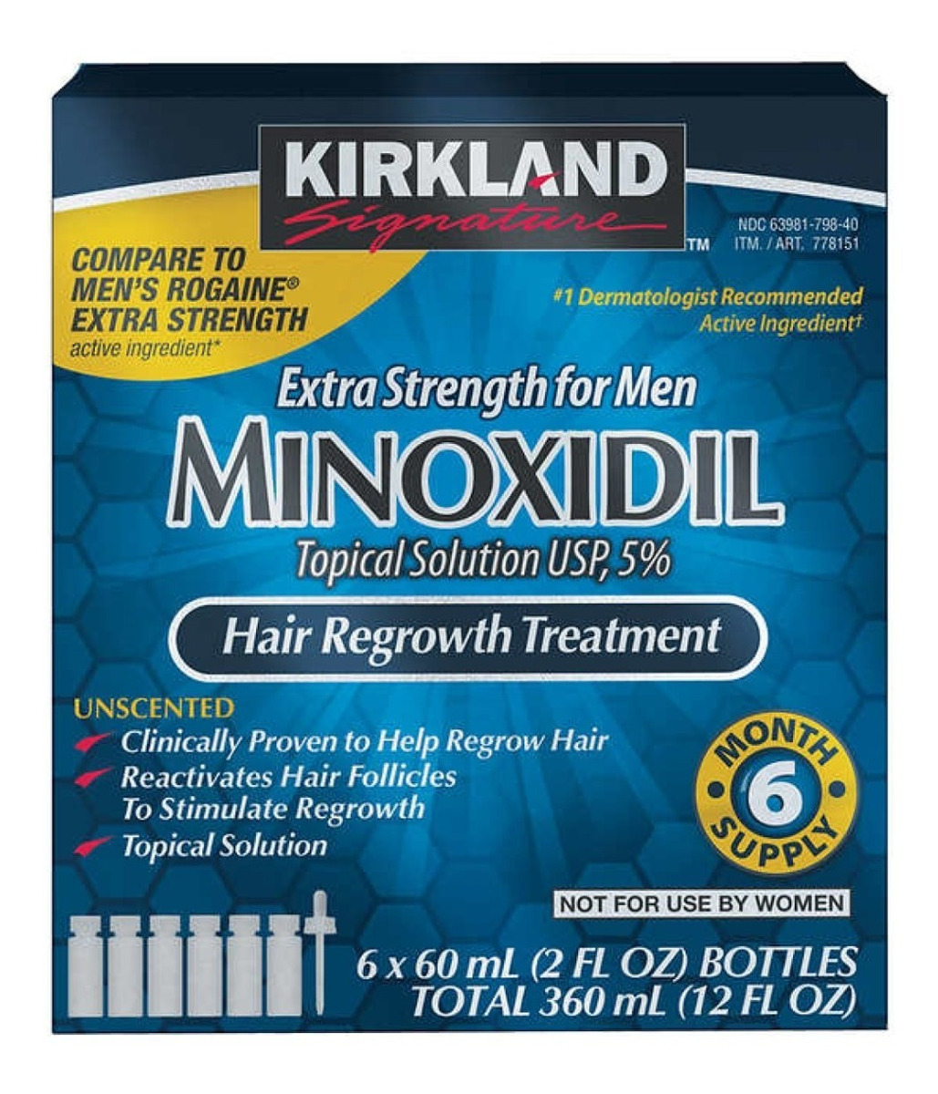Minoxidil Kirkland 5 Solución Tópica 6 Meses Ml Sf M1 Envío Gratis