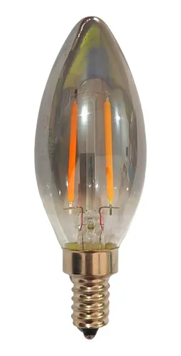 Foco Led Vela 2w Vintage Candil Base E12 Luz Calida 12 Pz | MercadoLibre