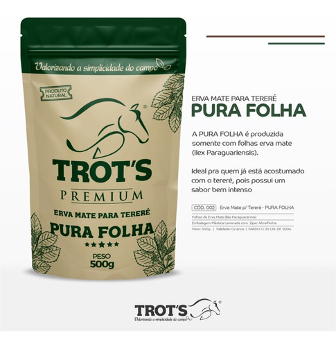 Tereré Erva Mate Trots Premium Pura Folha 500g Parcelamento Sem Juros