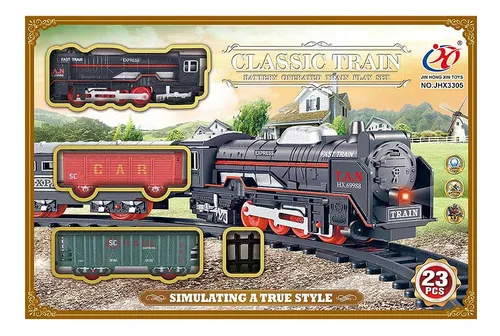 Tren Clasico A Pilas Con Luz, Sonido Y Vias Personaje Classic Train | MercadoLibre