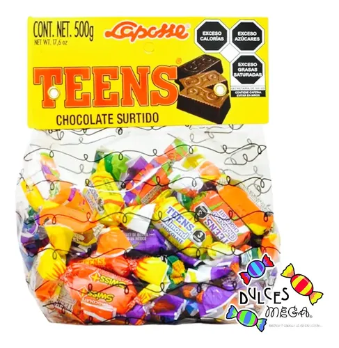 Laposse Teens Chocolate Relleno Surtido 500g - Original | Meses sin interés