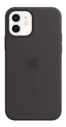Funda silicona con carga inalámbrica Apple Silicona MagSafe negro con ... Funda silicona con carga inalámbrica Apple Silicona MagSafe negro con ...