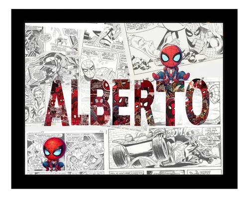 Cuadro Temático Personalizado 22x27 Cm Con Nombre 3d Negro Negro ...