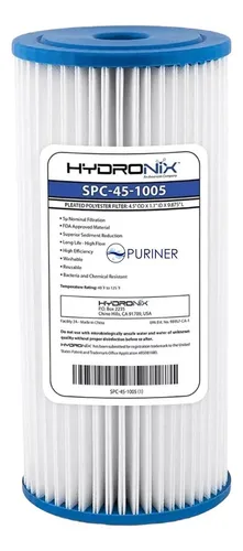 Filtro Cartucho De Sedimento Plisado Hydronix 4.5x10 10 Mic | MercadoLibre