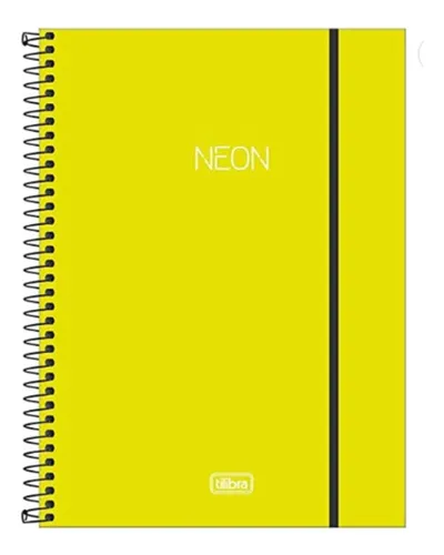 Caderno Universitário Neon C Espiral 10 Matérias 160 Folhas