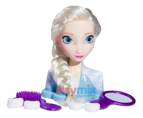 Boneca Styling Head Busto Para Pentear Elsa Frozen 2 Disney Frete Grátis