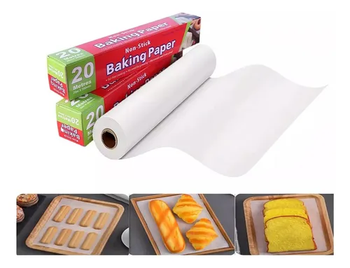 Papel Para Hornear Alimentos Encerado Ancho 20cm Largo 30cm Meses Sin