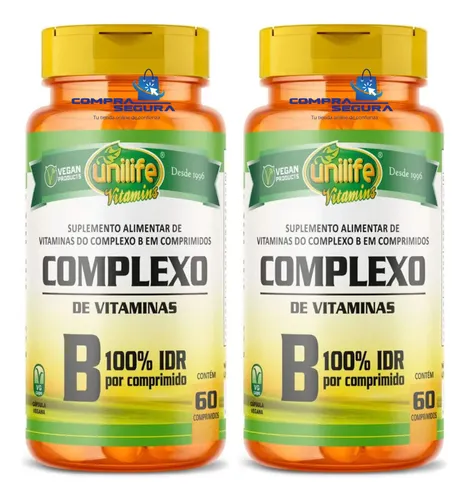Complejo B Vitaminas Unilife B1 B2 B3 B5 B6 B7 B9 B12 Cuotas Sin Interés