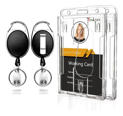 Teskyer 2 Pack Heavy Duty Retractable Badge Reel Clip Wit... | Cuotas ... Teskyer 2 Pack Heavy Duty Retractable Badge Reel Clip Wit... | Cuotas ...
