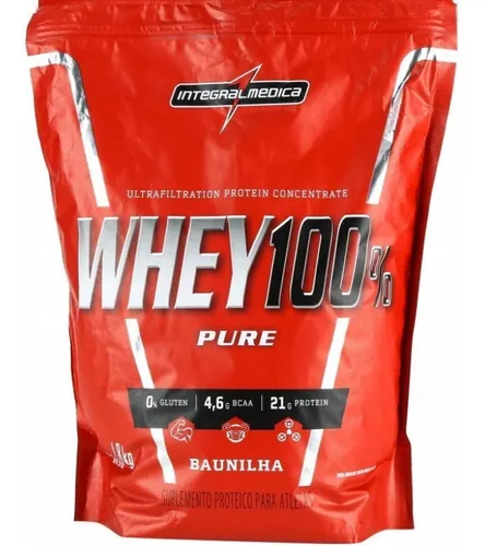 Whey Protein 100 Pure 907gr Refil Integral Médica Frete Grátis