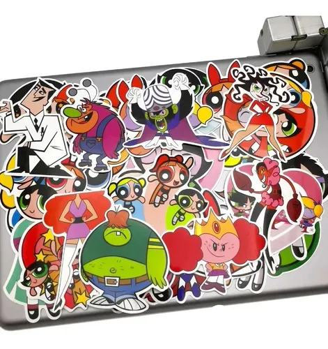 50 Stickers Calcomanías Chicas Superpoderosas Cartoon En Venta En