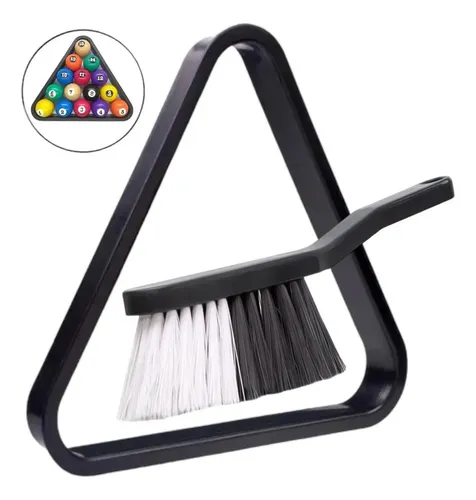 Triangulo Bilhar Plástico E Escova Limpa Mesa Sinuca Snooker | MercadoLivre