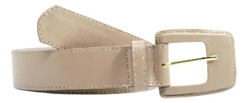 Cinto De Couro Feminino Moda Blogueira Cinto Grosso Cor Bege Tamanho ...